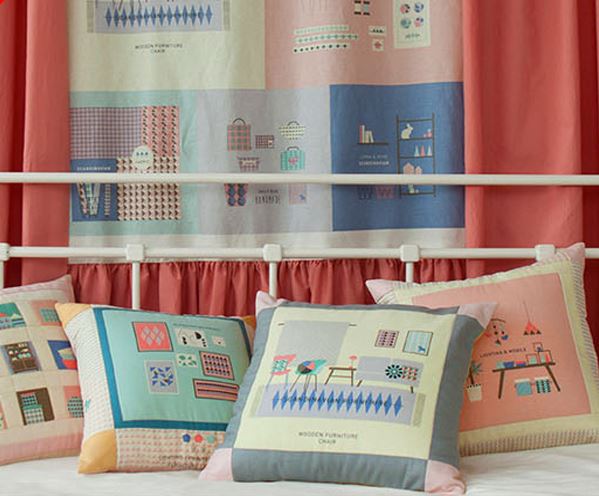 Scandinavian Nordic Swedish Vintage Fabric Cotton/linen Blended Panel ...