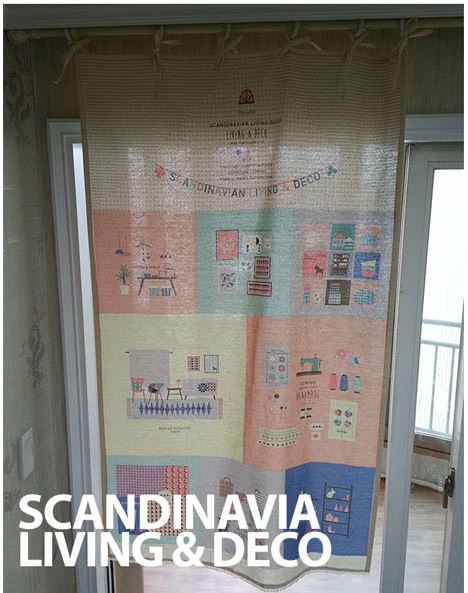 Scandinavian Nordic Swedish Vintage Fabric Cotton/linen Blended Panel ...