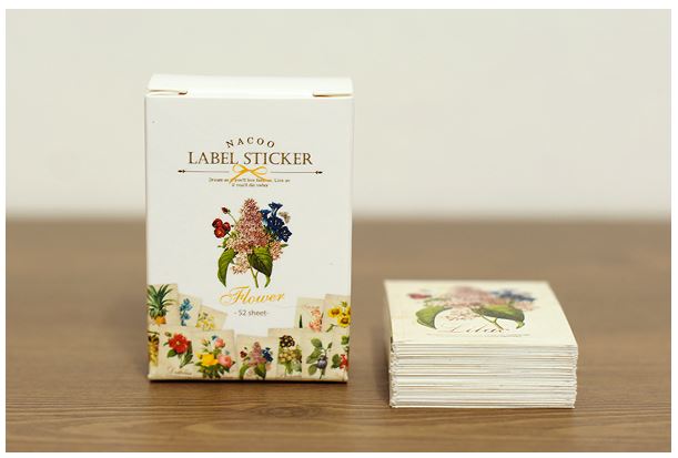 Label Sticker Pack - Flower (52 Pieces Package) on Luulla